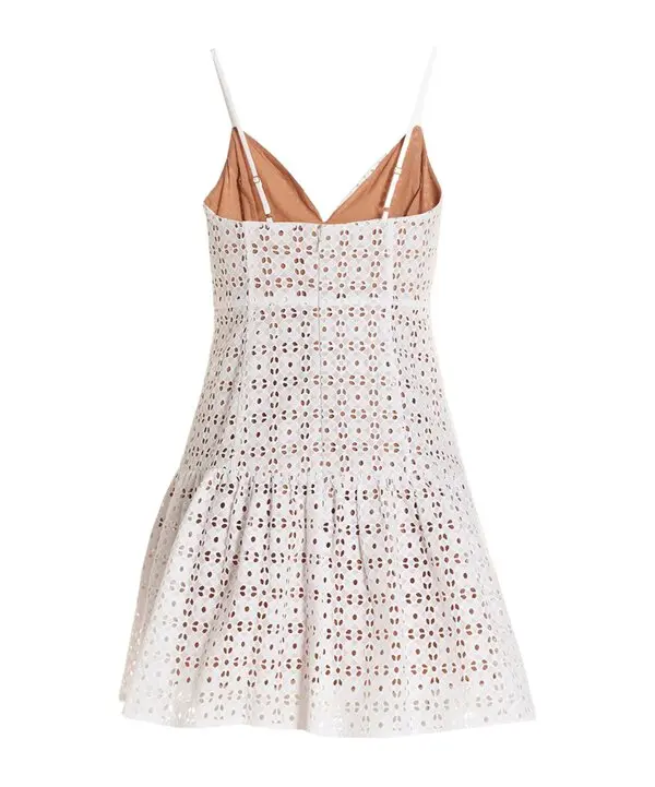 Michael Kors Sangallo Eyelet Flared Mini Dress