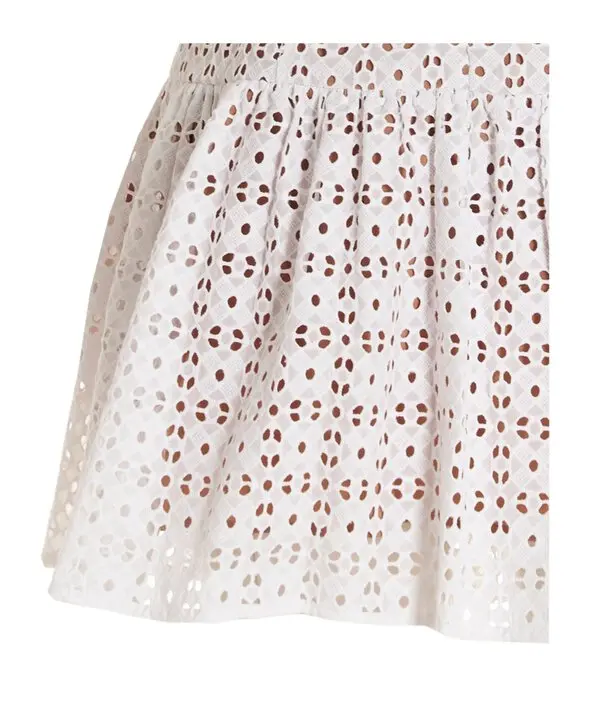 Michael Kors Sangallo Eyelet Flared Mini Dress