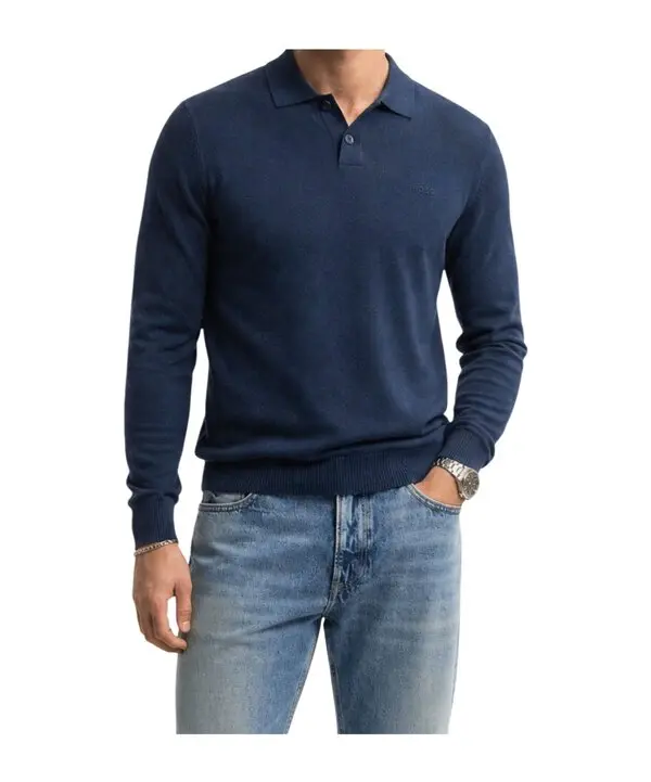Hugo Boss Long-sleeve Knitted Polo Shirt