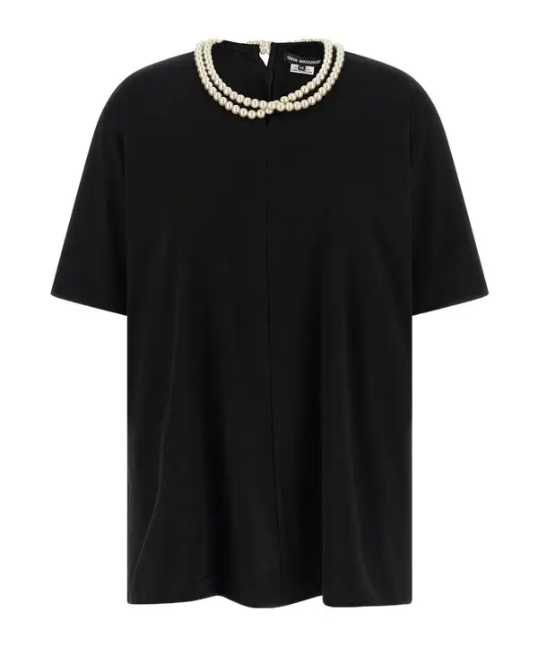 Junya Watanabe Pearl Trim Crew Neck T-shirt