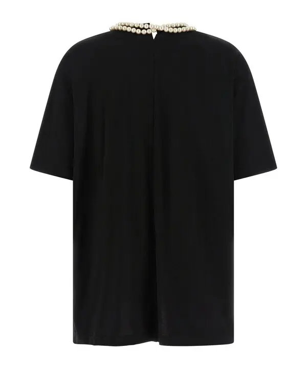 Junya Watanabe Pearl Trim Crew Neck T-shirt