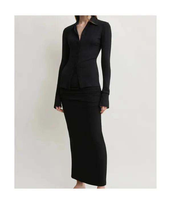 TOTEME Draped Midi Skirt