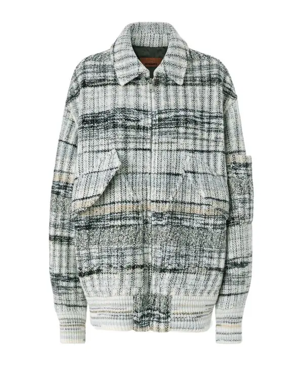 Missoni Oversized Wool-blend Check Bomber - Multicoloured