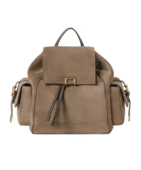 Brunello Cucinelli Suede Sartorial Backpack