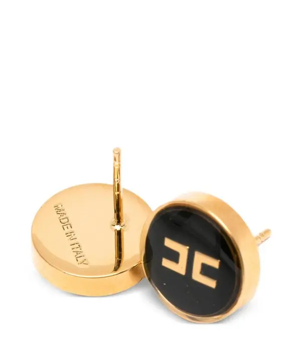 Elisabetta Franchi Logo Earrings