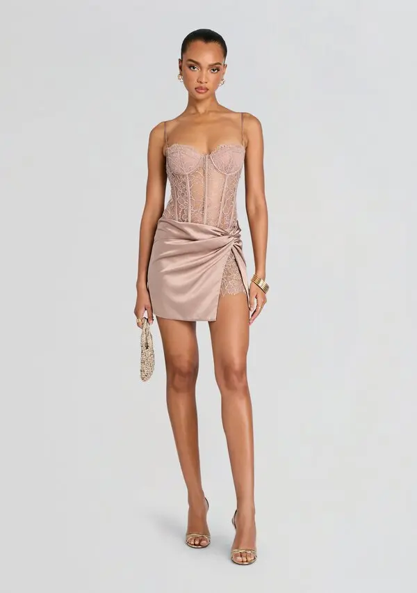 Retrofete Gale Lace Bodysuit - Truffle