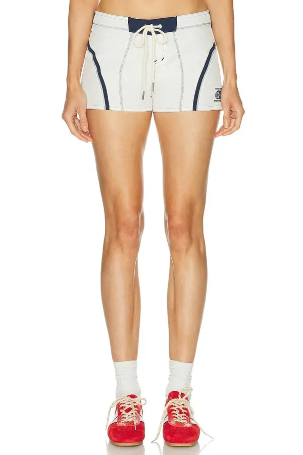 MADE SOME SPORTSWEAR Ripstop Shorts - White & Navy