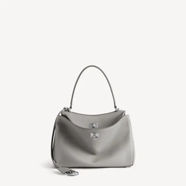 Balenciaga Rodeo Handbag Grained Calfskin - Grey