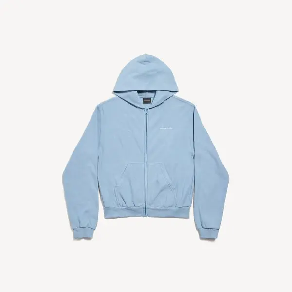 Balenciaga Regular Fit Zip-up Hoodie