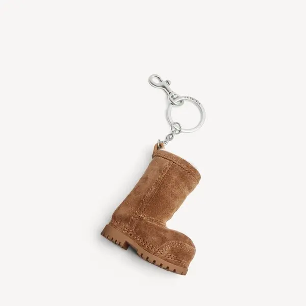 Balenciaga Charm/keychain Mini Alaska Boot - Brown