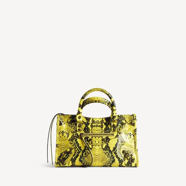 Balenciaga Le City Bag Small Python Embossed Calfskin