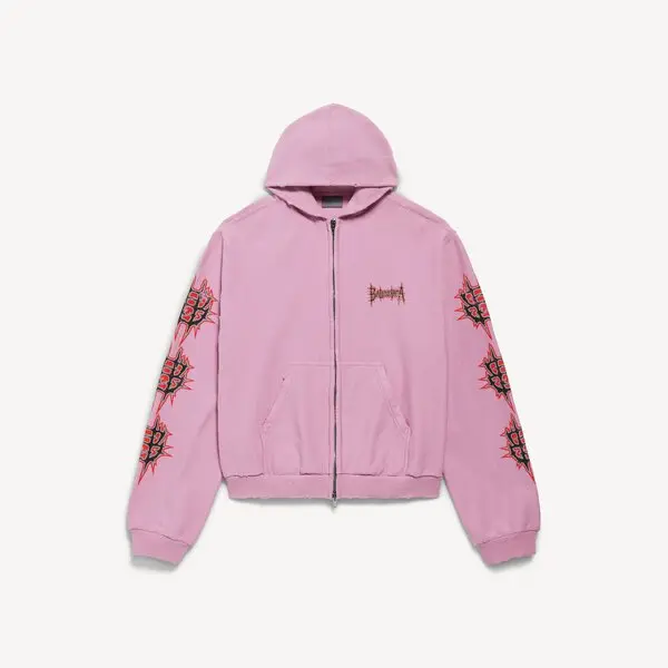 Balenciaga Sacré Caur Medium Fit Zip-up Hoodie