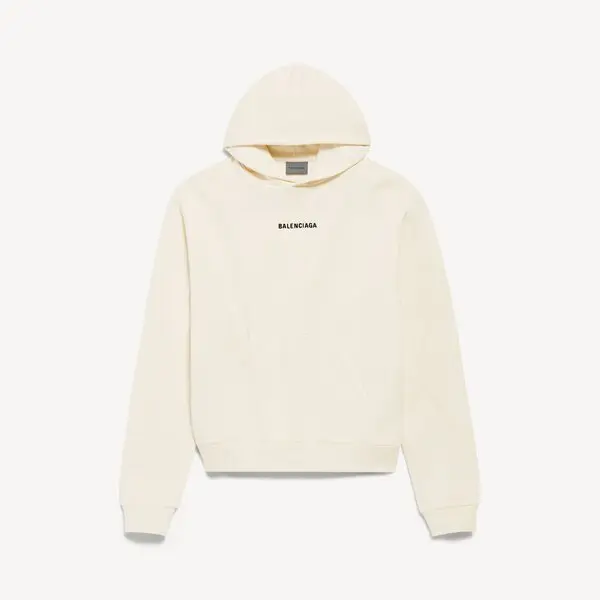 Balenciaga Back Medium Fit Hoodie - Cream