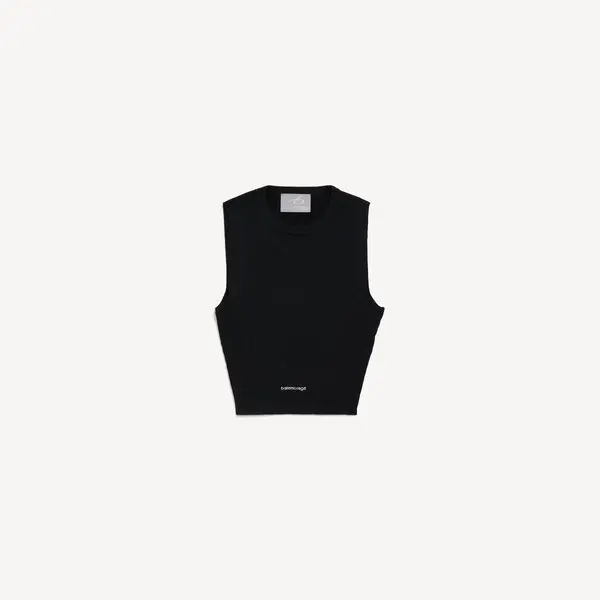 Balenciaga Techwear Cropped Tank Top - Black