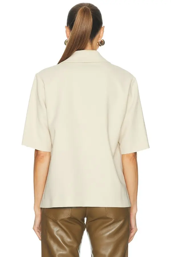 Khaite Loucin Crepe Top - Ivory Glow