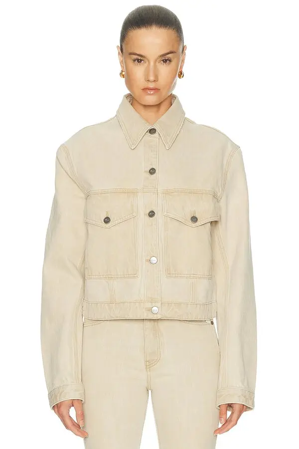 Khaite Tomer Collared Denim Jacket