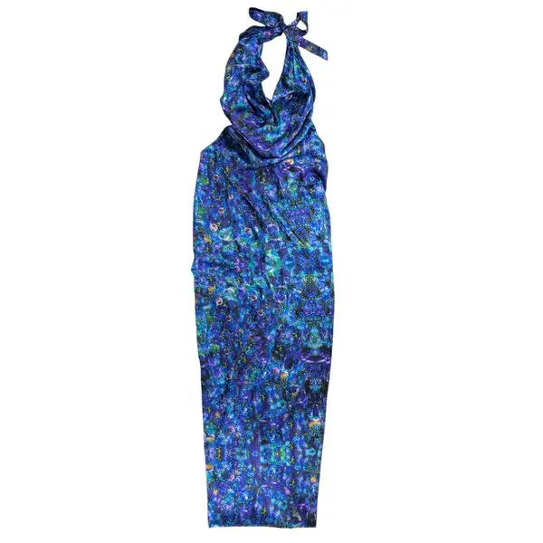 TRAMP IN DISGUISE Podarge Silk Maxi Dress - Purple