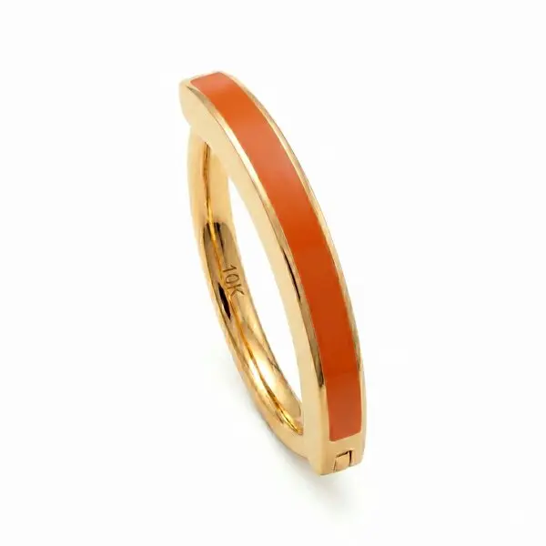 Zahav Jewelry 10k Solid Huggie Clicker Belly Hoop