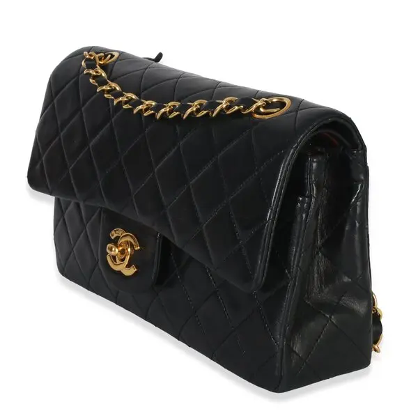 Chanel Vintage 24k Quilted Lambskin Classic Double Flap Bag