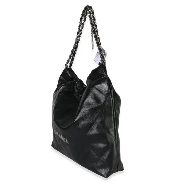 Chanel Quilted Shiny Calfskin 22 Hobo
