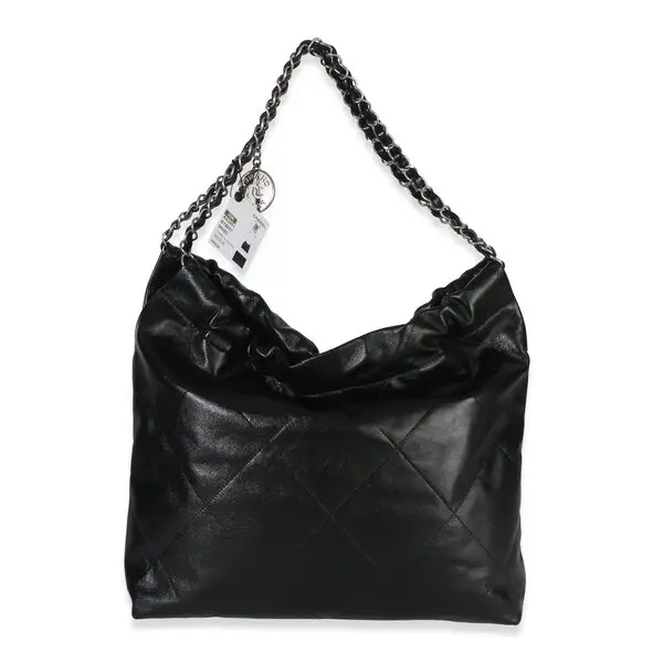 Chanel Quilted Shiny Calfskin 22 Hobo
