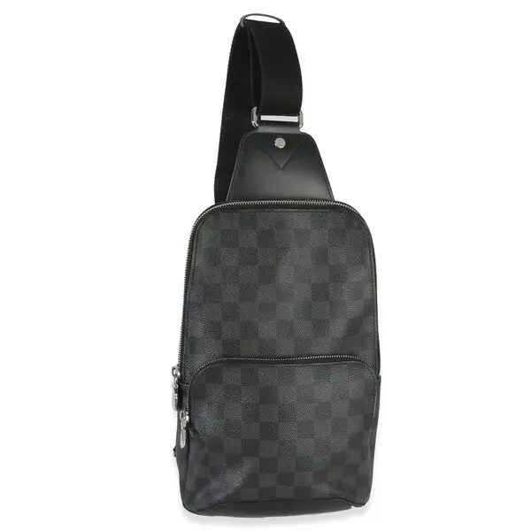 LOUIS VUITTON Damier Graphite Canvas Avenue Sling Bag - Black