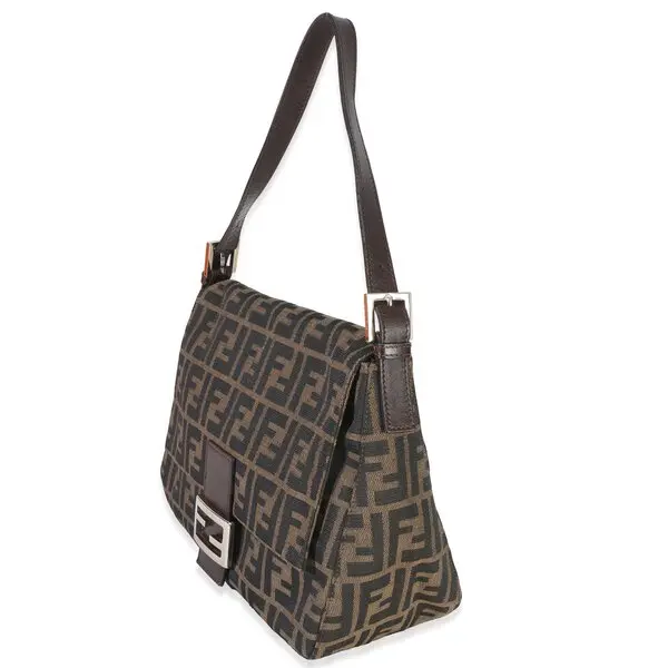 Fendi Zucca Canvas Mama Baguette Shoulder Bag