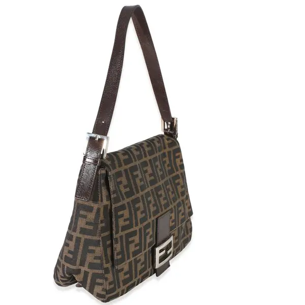 Fendi Zucca Canvas Mama Baguette Shoulder Bag