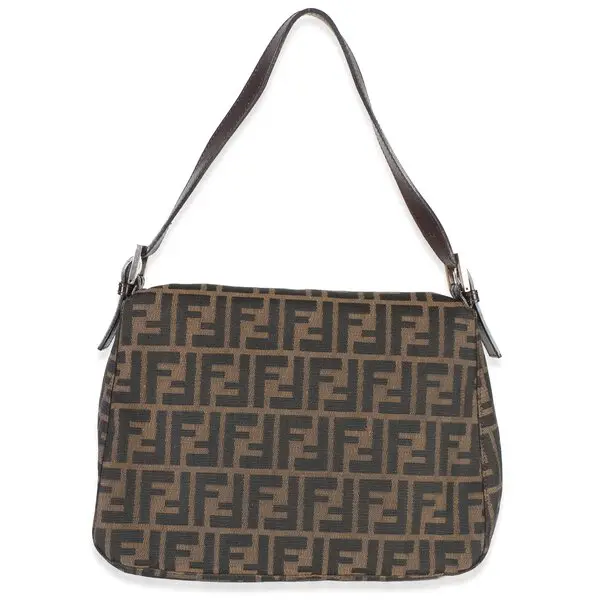 Fendi Zucca Canvas Mama Baguette Shoulder Bag