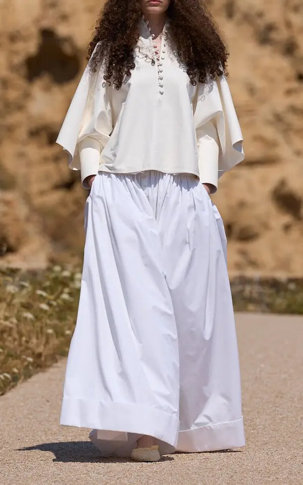 Jacquemus Pleated Cotton Wide-leg Pants