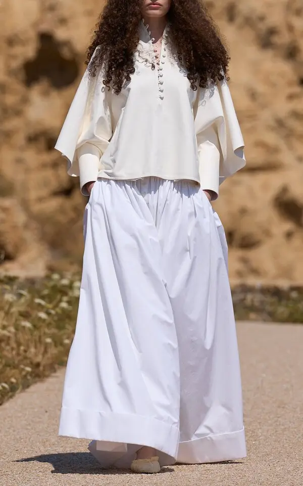 Jacquemus Pleated Cotton Wide-leg Pants