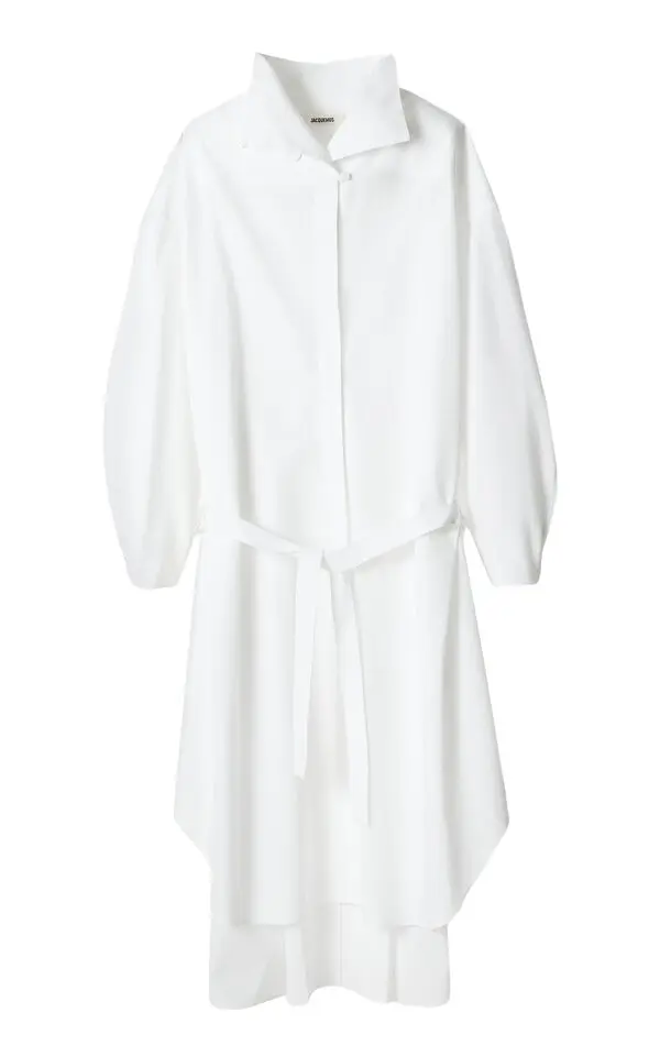 Jacquemus Rocher Long Cotton Shirt - White