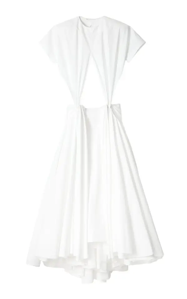 Jacquemus The Evisa Cutout Cotton Midi Dress