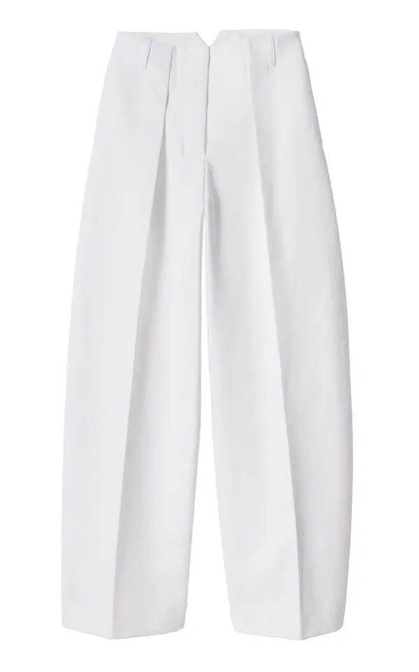 Jacquemus The Ovalo Pleated Cotton-blend Barrel-leg Pants