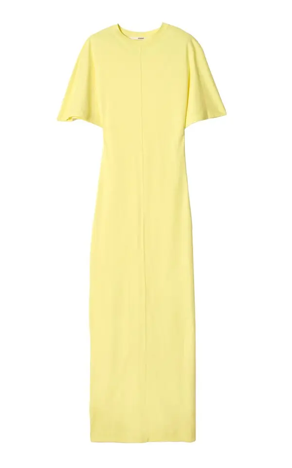 Jacquemus The Miami Half-sleeve Cotton-silk Maxi Dress - Yellow