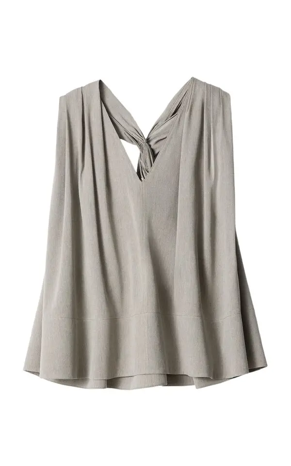 Jacquemus The Velero Gathered Linen-blend Top