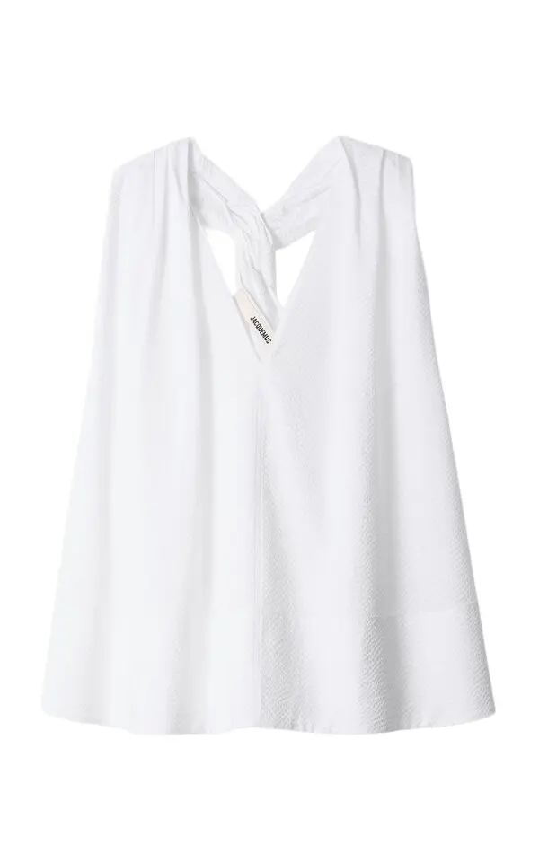 Jacquemus The Velero Gathered Cotton Top
