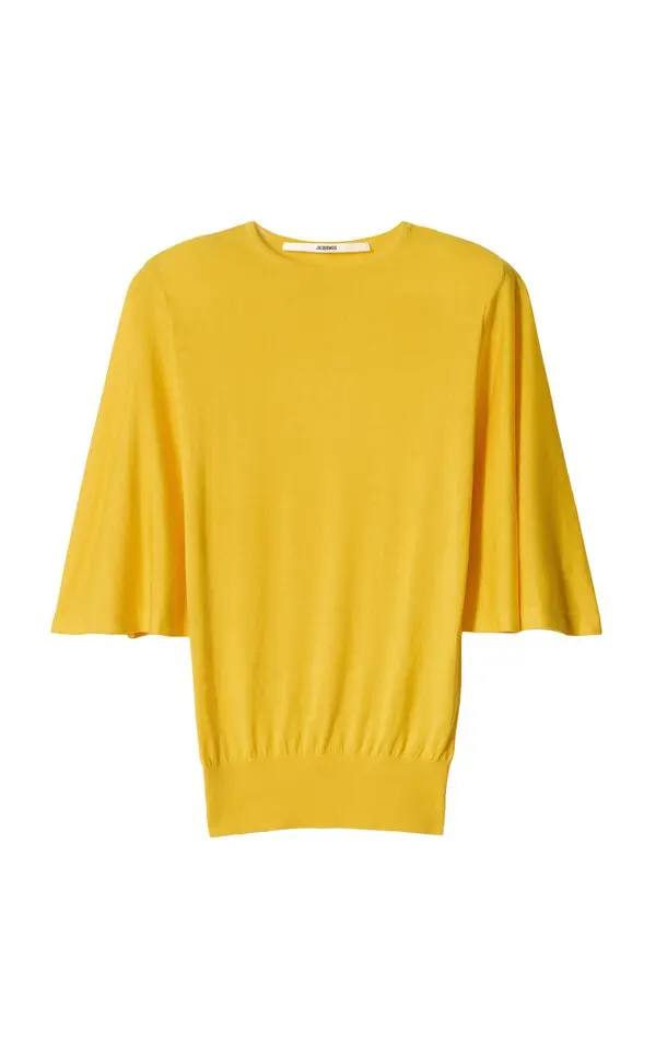 Jacquemus The Mananco Half-sleeve Silk-blend Top