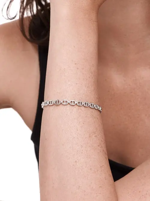 DEVATA Mariner Anchor Chain Bangle Bracelet