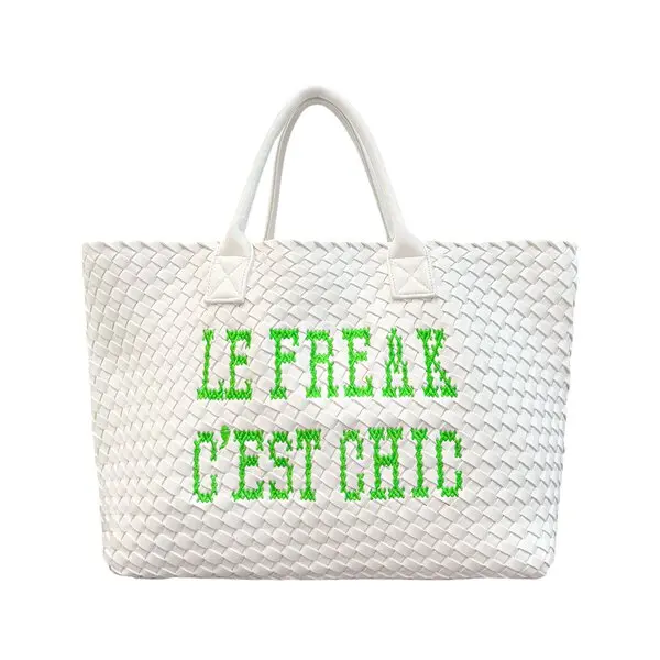 LILLY LOVES Woven Vegan Leather Tote Bag