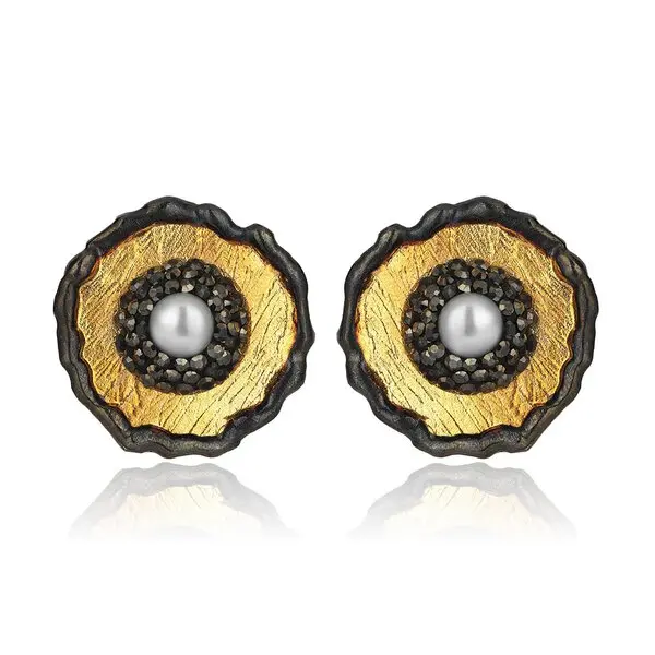 NOWART JEWELRY Pearl Earrings - Gold