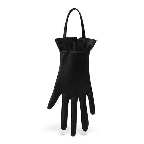 Lulu Guinness Satin Hand Bag - Black