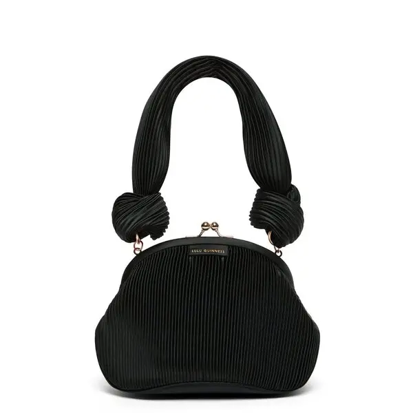Lulu Guinness Satin Plisse Lois Bag - Black