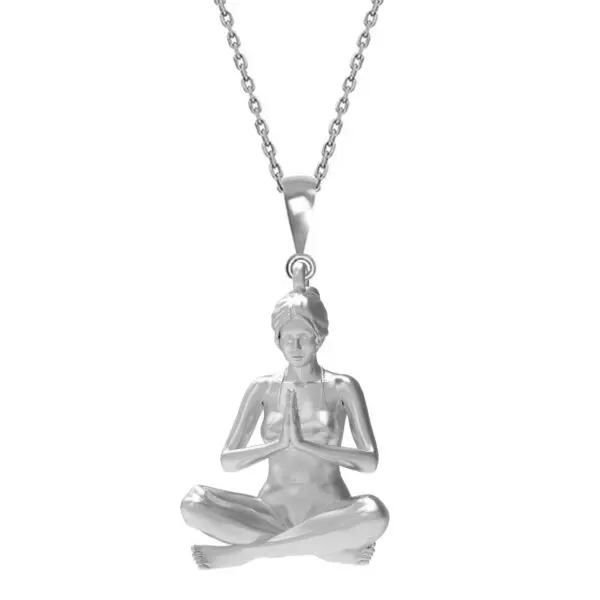 NOWART JEWELRY Sukhasana Pose Pendant Necklace