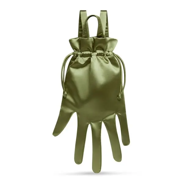 Lulu Guinness Khaki Satin Hand Backpack - Green