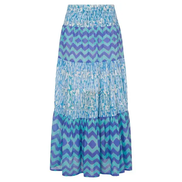 CASA ATELIER BY FERDINANDO FUSCO Poseidon Maxi Skirt In Cotton