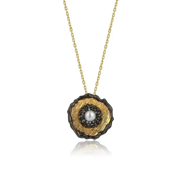 NOWART JEWELRY Pearl And Hematite Necklace - Gold