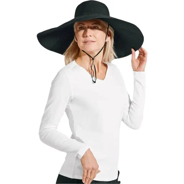 Coolibar Shelby Ultra Wide Sun Hat - Black