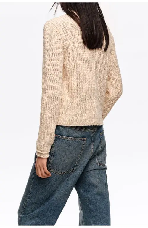 Bimba Y Lola Cotton Cardigan With Bobble Detail