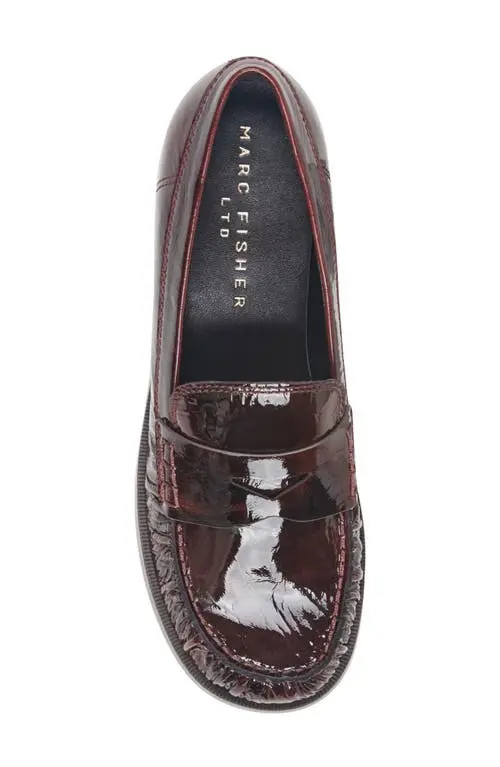Marc Fisher Nell Penny Loafer - Dark Red